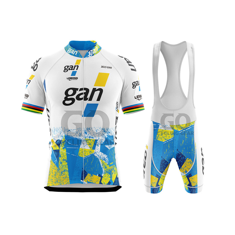 French team Gan Retro Short Sleeve Cycling Kits 1993