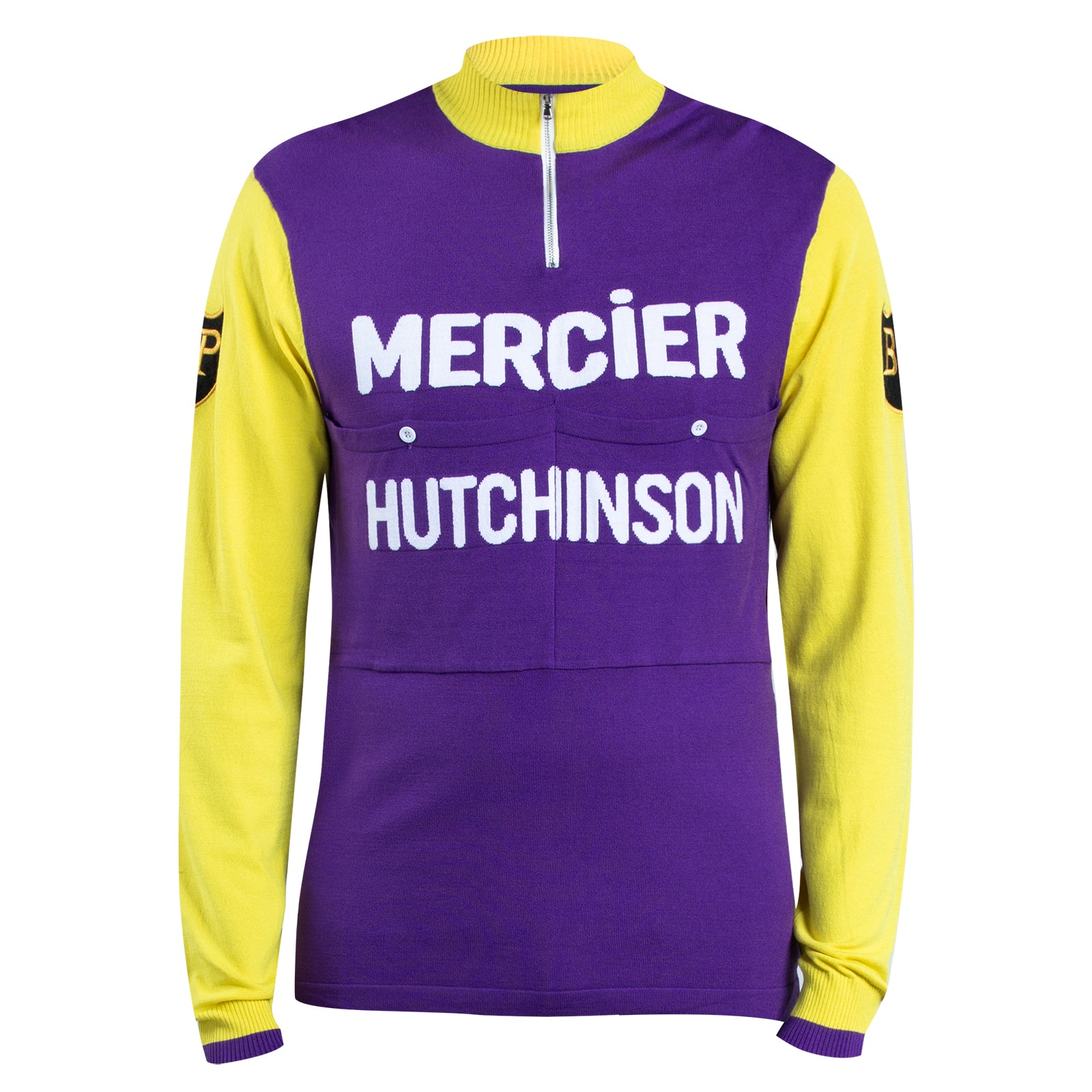 Mercier Hutchinson Merino Wool Retro Long Sleeve Cycling Jersey